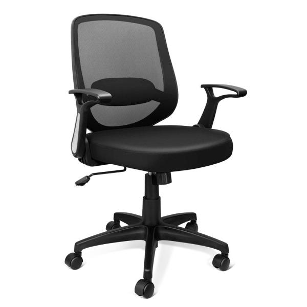 商品名: KOLLIEE Mid Back Mesh Office Chair Ergonomic Swivel Black Desk Office Chair Flip Up Armrests with Lumbar Support Ad...