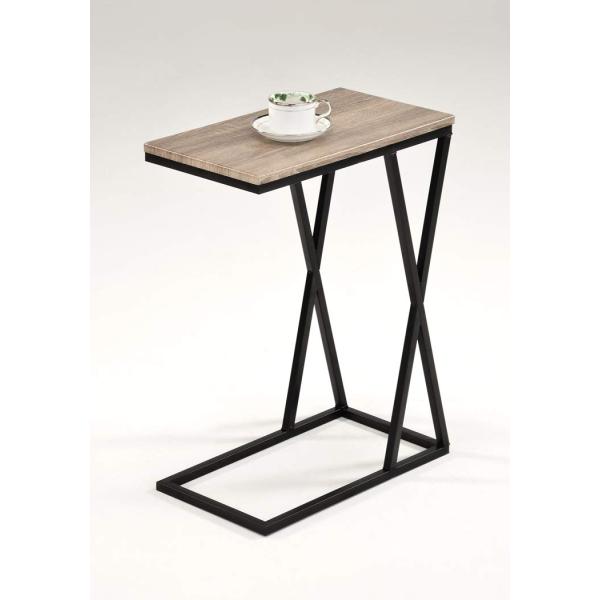 商品名: 再生木製仕上げスナックサイドエンドテーブル ダブルXデザイン Reclaimed Wood Look Finish Snack Side End Table with Double X Designブランド: EHP商品サイズ: ...