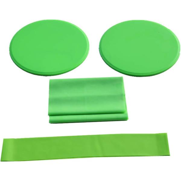 商品名heaven2017 Yoga Exercise Sliding Discs Core Sliders Gliders with Resistance Ring Elastic Band for Intense Low-Impact ...