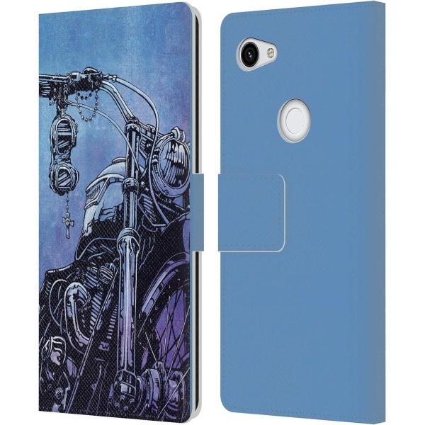 商品名Head Case Designs Officially Licensed David Lozeau Motorcycle Skeleton Grunge Leather Book Wallet Case Cover Compatib...