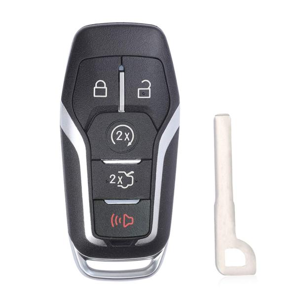 商品名: 5ボタン交換用キーレスエントリー リモートスマートカーキーフォブケース フォード フュージョン マスタング エクスプローラー リンカーン MKZ MKC 2013-2017 キーフォブカバーシェル チップなし 5 Buttons ...