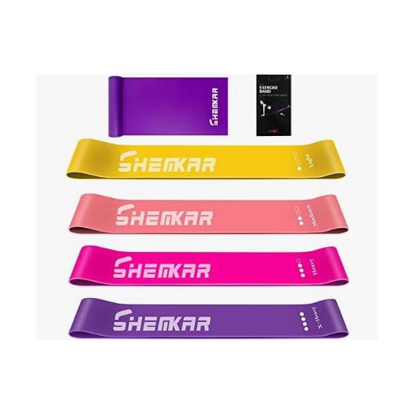 商品名:  Resistance Bands Set of 6 Skin-Friendly Mini Resistance Fitness Exercise Loop Bands for Women &amp; Men, 5 Differe...