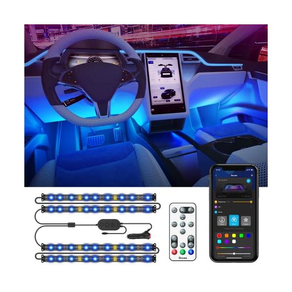 商品名:  Govee Car Interior Lights, Car Led Lights with APP Control, Music Sync with 7 Scene Modes and 16 Million Colors, 2...