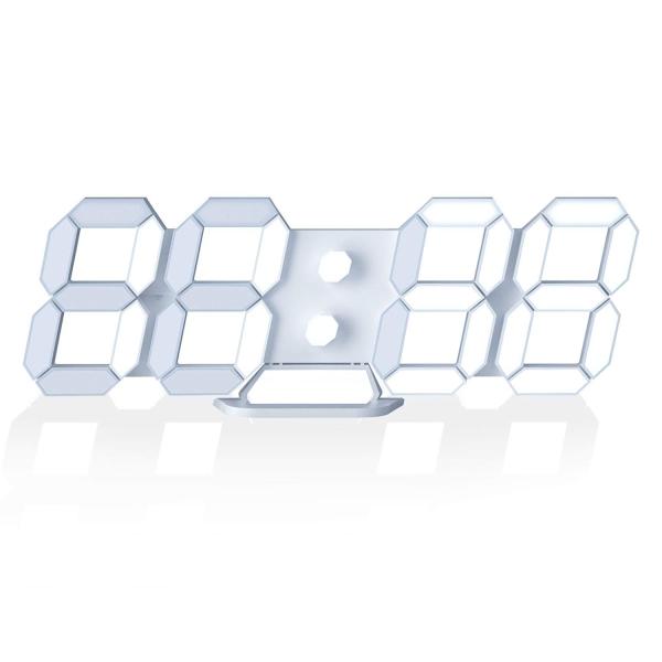 商品名: 3D LEDデジタル時計 9.7イン 明るさ調整 目覚まし時計 壁掛け時計年/月/日の温度表示、ナイトランプ寝室、キッチン、居間などに適しています。 Modern 3D LED Digital Desk Alarm Clock f...