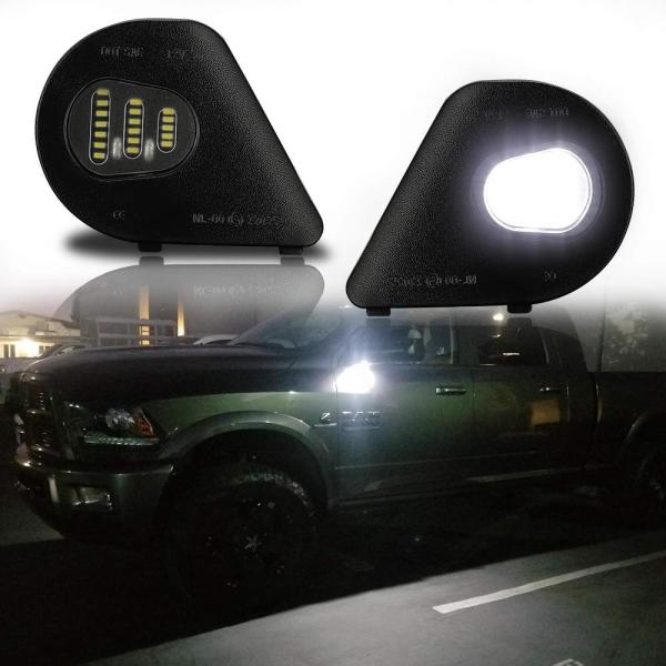 商品名:  2x LED Side Mirror Puddle Light Assembly Compatible with 2010-2019 Dodge Ram 1500 2500 3500 4500 5500 Lights, 6000...
