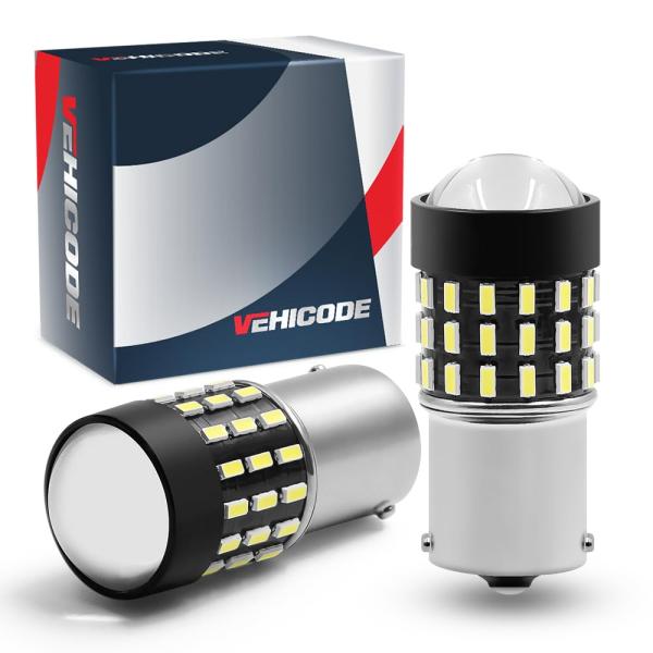 商品名: VehiCode 1156 LED Bulb White Super Bright Kit 12V-24V 7506 93 P21W 1073 3497 BA15S Single Contact Replacement with ...