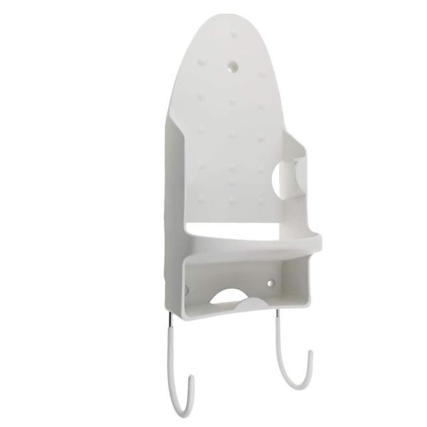 商品名: Cabilock 1個 ステンレススチール アイロン台ホルダー アイアンスタンド ワードローブ 吊り下げラック ダブルフック ウォールシェルフ ホテルホーム用 (ホワイト) Cabilock 1PC Stainless Steel...