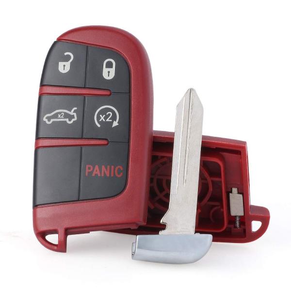 商品名: Keymall キーレスエントリー 交換用 レッド リモートキーシェルケース ブランク5B フォブ ダッジ チャレンジャー チャージャー ダート デュランゴ クライスラー300用 Keymall keyless Entry Rep...