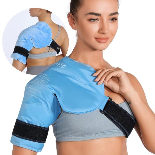 商品名:  REVIX Shoulder Ice Pack Rotator Cuff Cold Therapy Wraps for Pain Relief &amp; Tendonitis, Reusable Compression Bra...