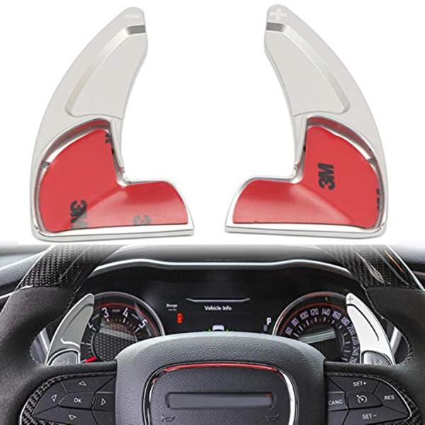 商品名: Challenger ST SRT外装カーアクセサリー チャレンジャーST SRT 2015 2016 2017 2018 2019用 Paddle Shifter Extension 2pcs シルバー 631 Car Acce...