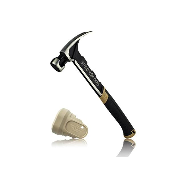 商品名: Spec Ops SPEC-M22CF-S Tools Framing Hammer, 22 oz, Rip Claw, Milled Face, Soft Mallet Face, Shock-Absorbing Grip, 3...