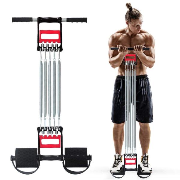 商品名:  NJZYB Adjustable Chest Expander, Metal Spring Exercise Bands with Ankle Straps, 5 Ropes Resistance Exercise System...