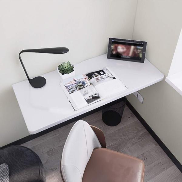 商品名:  Wall-Mounted Drop-Leaf Table, Simple Floating Folding Computer Desk Workbench, Space Saving Hanging Table for Stud...