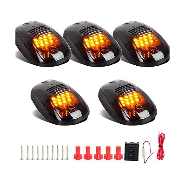 商品名:  HHCSOP Amber Cab Marker Light for Dodge Ram 1500 2500 3500 4500 5500 Pickup Trucks 2003-2018, 12 LED Roof Running ...