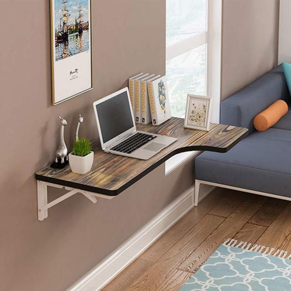 商品名:  RXBFD Corner Folding Computer Table,Wall-Mounted Drop Leaf Table, Double Support Side Table Study Table Kitchen Fo...