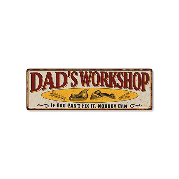 商品名:  Dad's Workshop Sign Man Cave Rustic D〓cor Accessories Bar Beer Gift Dad Workshop Fathers Grill Gas Mechanic Men Mo...