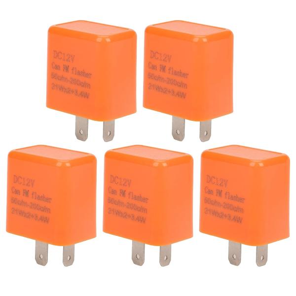 商品名LED Flasher Relay 5pcs 12V 2Pin Motorcycle Blinker Professional 50/min-200/min Adjustable Frequency Turn Signal Indic...