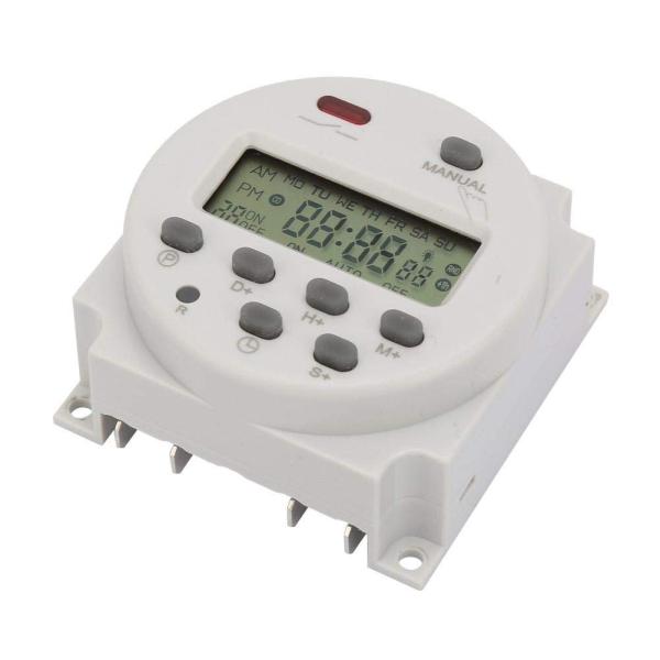商品名:  8 on/Off Each Day Time Switch Relay, LCD Display Manual/Auto Mechanical Timer Switch, Weekly for Electrical Applia...