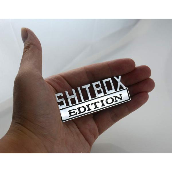 商品名: SHITBOXエディションエンブレム 3Dフェンダーバッジデカール 車 トラック 交換用 シボレー シルバラード 1500 2500 シボレー C10 C15用 (クロームブラック) 1個 1x SHITBOX Edition E...