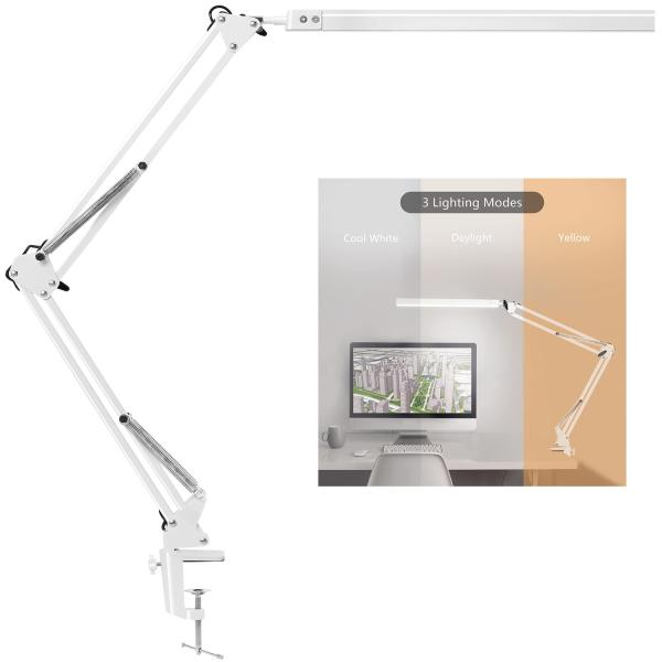 商品名:  PSIVEN LED Desk Lamp, Architect Task Lamp, Metal Swing Arm Dimmable Drafting Table Lamp with Clamp (3 Color Modes,...