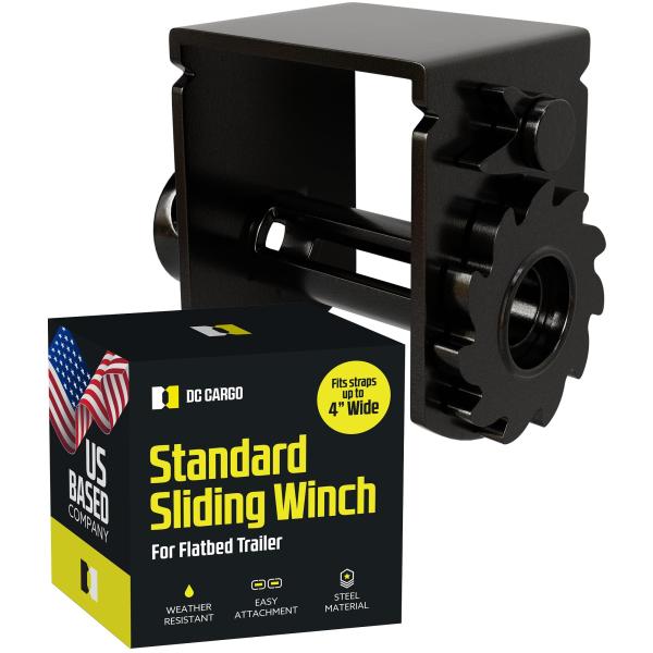 商品名: DC Cargo Mall スライディングウィンチ フラットベッドトレーラー用 高耐久標準タイダウンウィンチ DC Cargo Sliding Winch for Flatbed Trailer | Heavy Duty Stan...