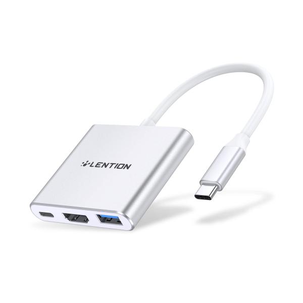 商品名: LENTION Type-C ハブ CB-C14 Digital AV Multiportアダプタ 3in1機能拡張 4K HDMI PowerDelivery対応 USB-C hub MacBook Pro 13 15 16 (...