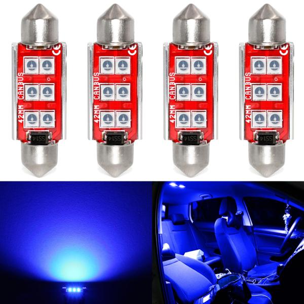 商品名: PHINLION Super Bright 212-2 LED Bulb 3030 6-SMD Festoon 41mm 42mm 211-2 214-2 578 Bulbs for Car Interior Map Dome T...