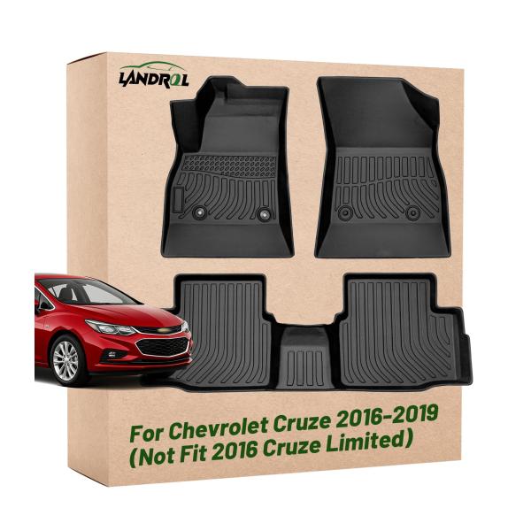 商品名: Landrol フロアマット 交換用 Cruze 2016-2020 高耐久ライナー ブラック カスタムフィット 全天候保護 カーペット 防水 耐久性 無臭 Landrol Car Floor Mats Replacement f...