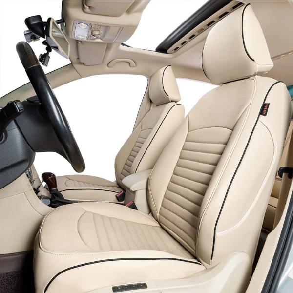 商品名: EKR カスタムフィット フルセット カーシートカバー フォードエクスプローラー 2016 2017用 - 3列モデル 2列目40/60分割 レザーレット (ベージュ) EKR Custom Fit Full Set Car Se...