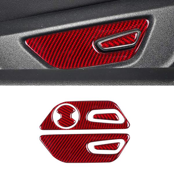 商品名:  YAMUDA Compatible with 5PCS Carbon Fiber Sticker Seat Adjustment Buttons Decorative Accessories for Ford Mustang 2...