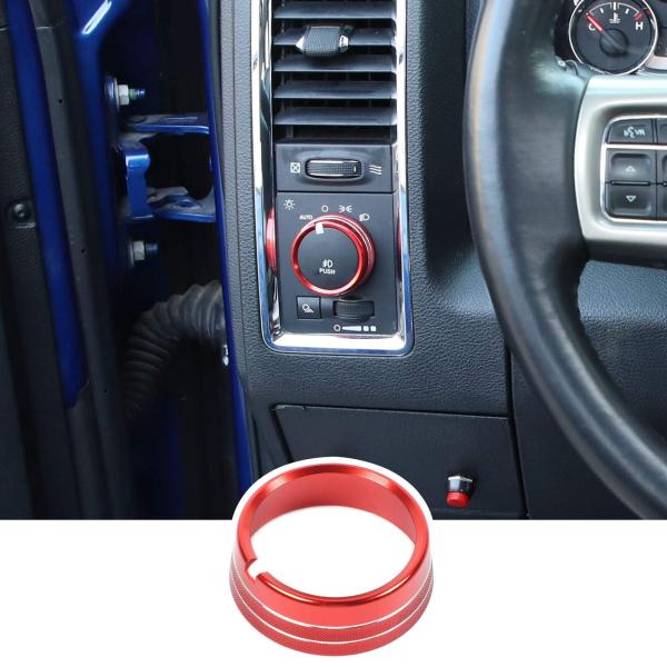 商品名:  RT-TCZ for RAM Headlight Switch Button Knob Ring Trim Cover for Dodge RAM 2010-2017 Up Red Interior Accessoriesブラン...