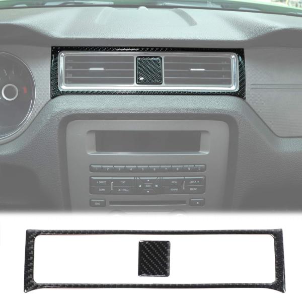 商品名: RT-TCZ エアコンベントエアアウトレットトリムカバー インテリアアクセサリー カバートリム ABS装飾 フォード・マスタング2009-2013 ソフトカーボンファイバー RT-TCZ for Mustang Center Da...