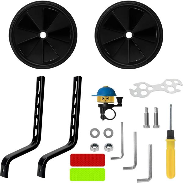 商品名:  Bicycle Training Wheels Stronger Version Design with Stabilizers Mounted Kit Reinforced Metal Heavy Duty Rear Whee...