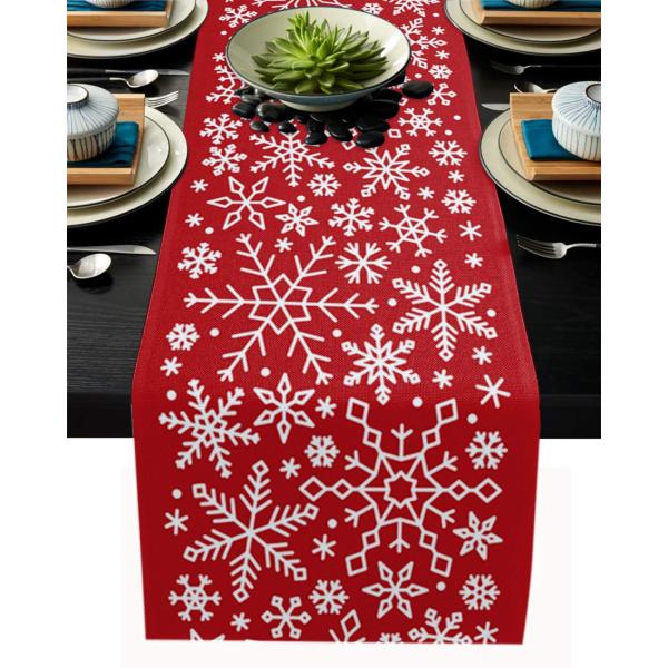 商品名:  Findamy Merry Christmas Table Runner 13x90 inch Linen Burlap Dining Table Cloth Runners Non Slip for Home Kitchen ...