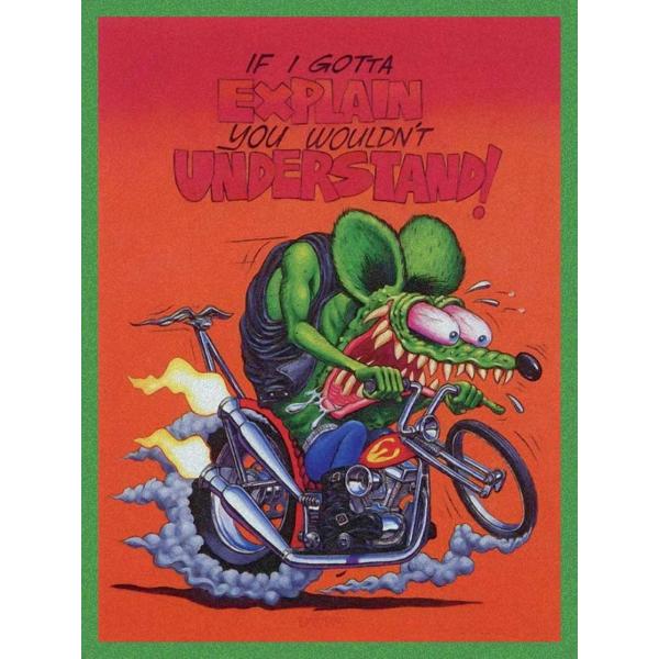 商品名:  Wisesign If I Gotta Explain You Wouldn't Understand, Rat Fink on Motorcycle, Ed Roth, Big Daddy, Daddy Roth, Metal...
