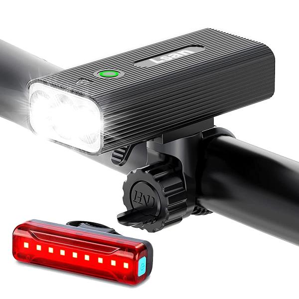 商品名:  1200 Lumens Bike Lights Front and Back,USB Rechargeable Bicycle Light,Super Bright 3 LED Bike Lights for Night Rid...