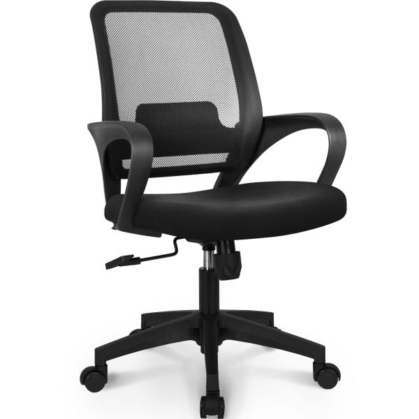 商品名: NEO CHAIR オフィスチェア エルゴノミック デスクチェア メッシュ コンピューターチェア ランバーサポート モダン エグゼクティブ 調節可能 回転回転チェア 快適 ミッドブラック タスク ホーム オフィスチェア ブラック ...