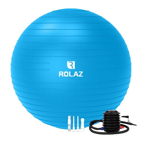 商品名: ROLAZ エクササイズボール ヨガ 安定性ボール レディース 妊娠 オフィス チェアボール フィットネス ワークアウト バランス 55cm ブルー ROLAZ Exercise Ball Yoga Stability Ball ...