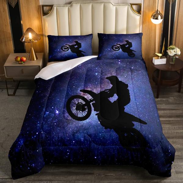 商品名:  Erosebridal Boys Dirt Bike Comforter?Set King Size, Girls Galaxy Starry Sky Bedding Comforters, Extreme Sport Moto...