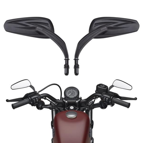 商品名: オートバイミラー サイドリアビューミラー ロングステム Sportster Dyna Softail Road King Street Electra Glide Road Glide Road Glide 1982-2018 2...