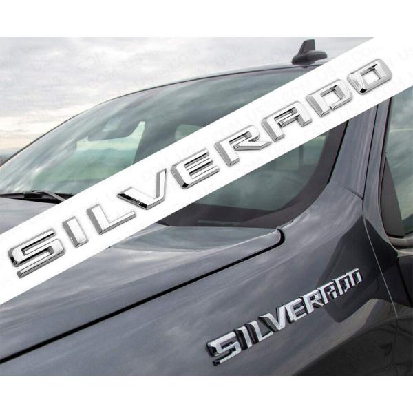 商品名: 19-21 シルバラード 1500 サイドフェンダー レターロゴ エンブレムバッジ Z71 LT LTZ シルバラード対応 (クロム) 19-21 Silverado 1500 Side Fender Letter Logo Em...