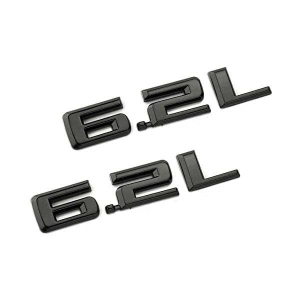 商品名: バイクカバーcom5106262 2pcs New 6.2L Emblems 3D Hood Badge Logo Compatible for Chevy Silverado 1500 2500HD (Glossy Black)...