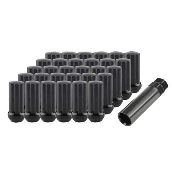 商品名: EOTH 14mmx2 ホイールラグナット 24個 M14x2 ブラックスレッド XL スプラインラグナット 取り外しツール1個付き キー交換 2003-2014 F150 エクスペディション リンカーン ナビゲーター タイヤバル...