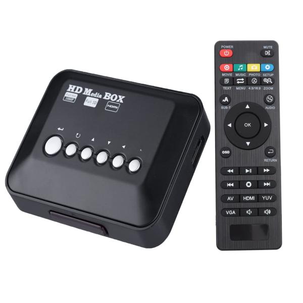 商品名:  1080P Media Player with HDMI/PrPbY/AV Output, Full HD Digital MP4 Player with Remote Control Read USB Drive/SD Car...