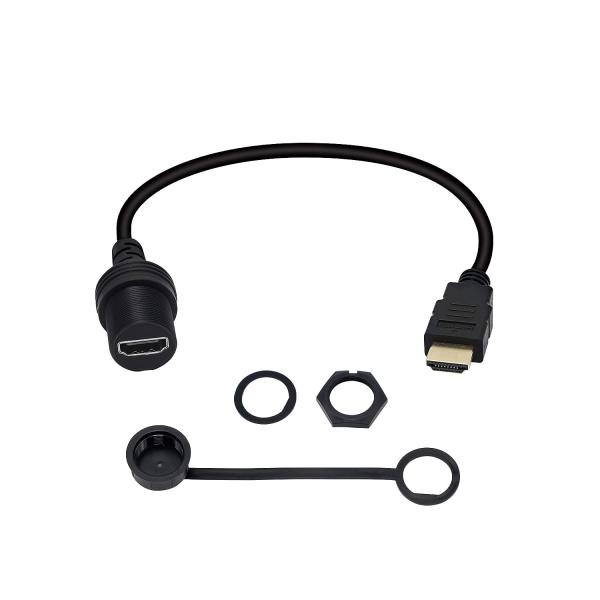 商品名CERRXIAN 30cm HDMI 2.0 4K x 2K 60Hz オス-メス カーマウントダッシュフラッシュマウント延長ケーブル 車 ボート オートバイ トラック ダッシュボード(HDMI)CERRXIAN 30cm HDMI ...