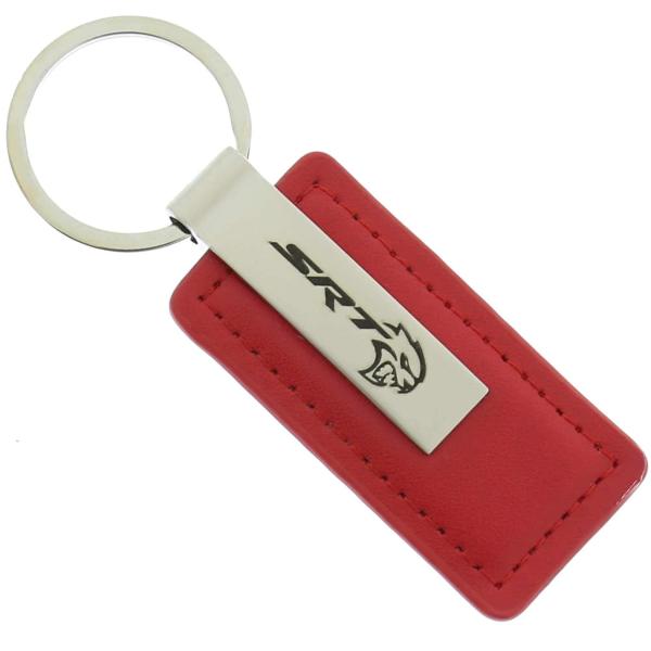 商品名: Au-Tomotive Gold, INC. 長方形レザーキーチェーン Dodge SRT用 (レッド) Au-TOMOTIVE GOLD Rectangular Leather Key Chain for Dodge SRT (...