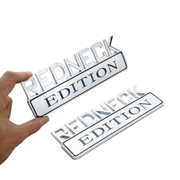 商品名: 2x Big Size RedNeck Edition Emblems Truck Exterior Badge 3D Red Neck Sticker Nameplate Replacement for GMC Chevy F ...
