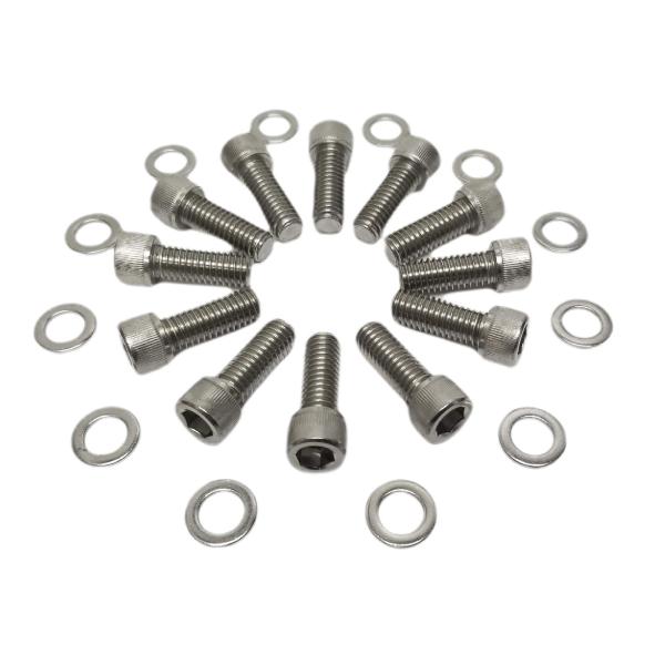 商品名: Z Whip SBC ステンレススチール 吸気マニホールドボルトキット 3/8-16 1インチボルト シボレー シボレー V8 スモールブロックエンジン 265 283 305 327 350 383 400 5.0L 5.7L ...