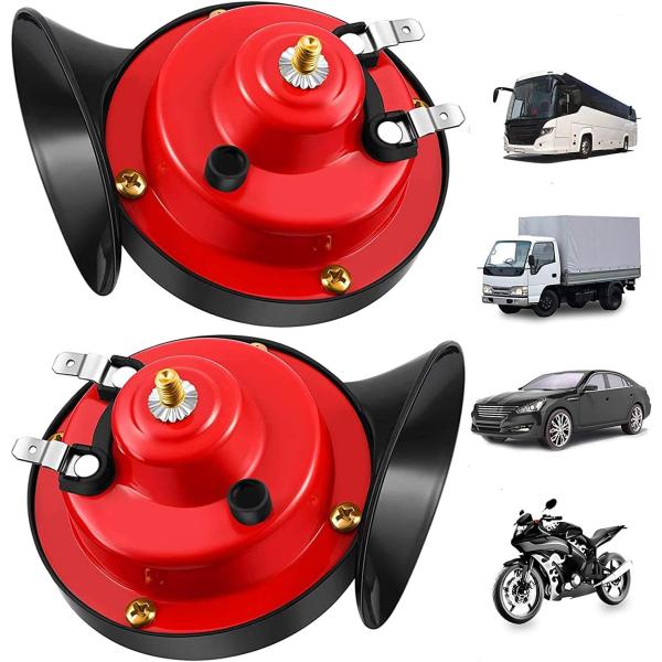 商品名24V Train Horns for Trucks, Loud Air Snail Horn, 300db Waterproof Train Horns Kit for for Motorcycles (2PCS)ブランド：Pets...