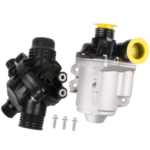 商品名: MOSTPLUS 11517588885 11517563659 電動エンジンウォーターポンプとサーモスタット BMW 135i 135is 335i 335xi X3 X5 X6 535i 535xi Z4に対応 MOSTPLU...